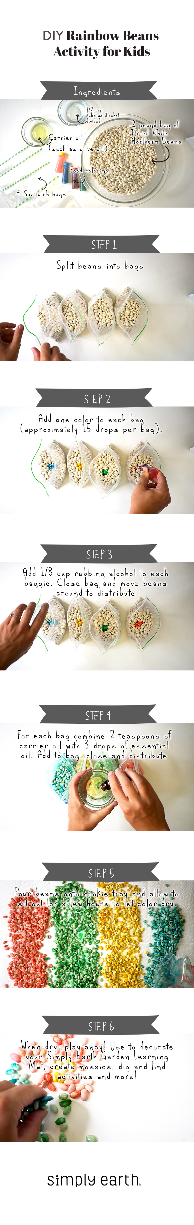 DIY Rainbow Beans Activity for Sensory Play - Simply Earth Blog