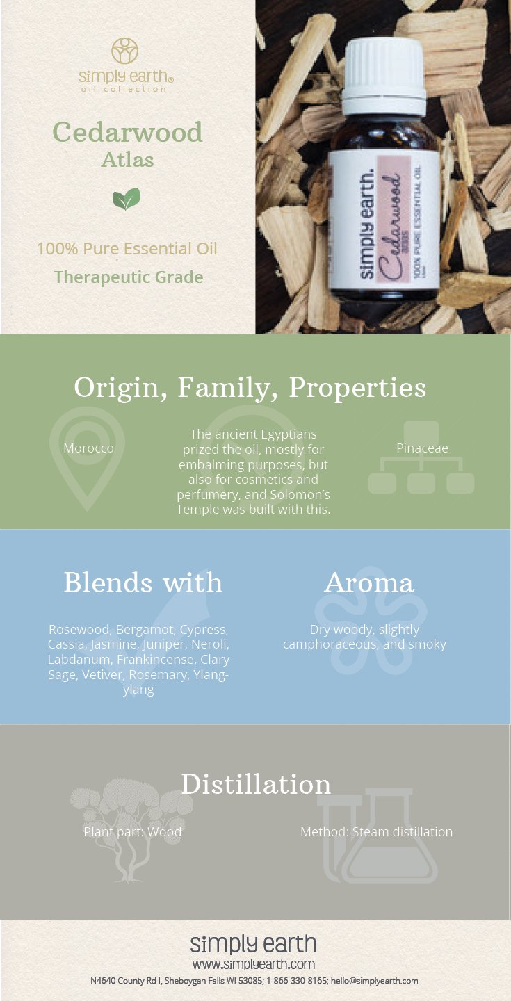 Cedarwood Essential Oil (Atlas) - Uses & Benefits - Simply Earth Blog