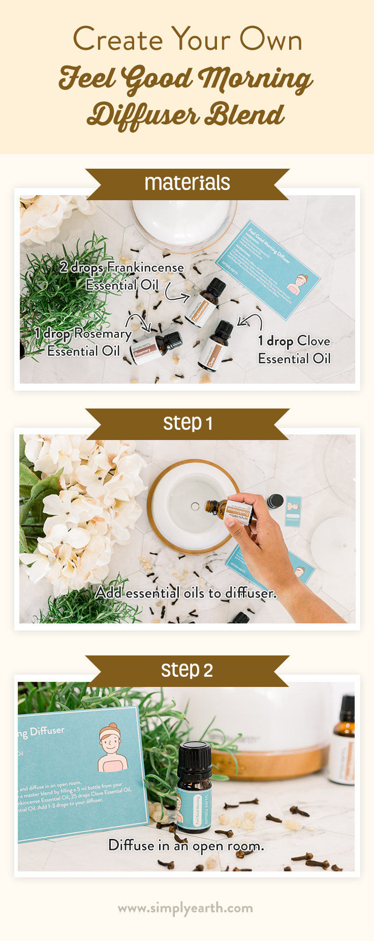 Feel Good Morning Essential Oil Diffuser Blend - Simply Earth Blog