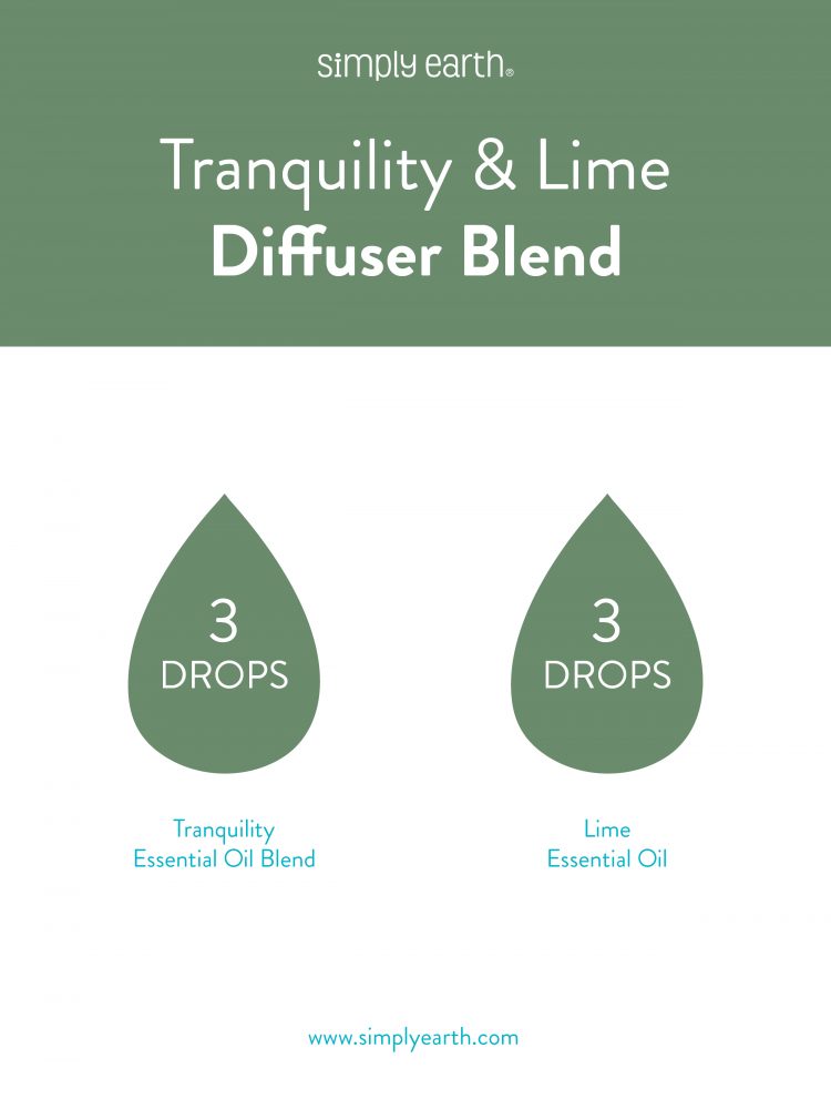 Relaxing Diffuser Blend with Tranquility & Lime Essential Oils - Simply ...