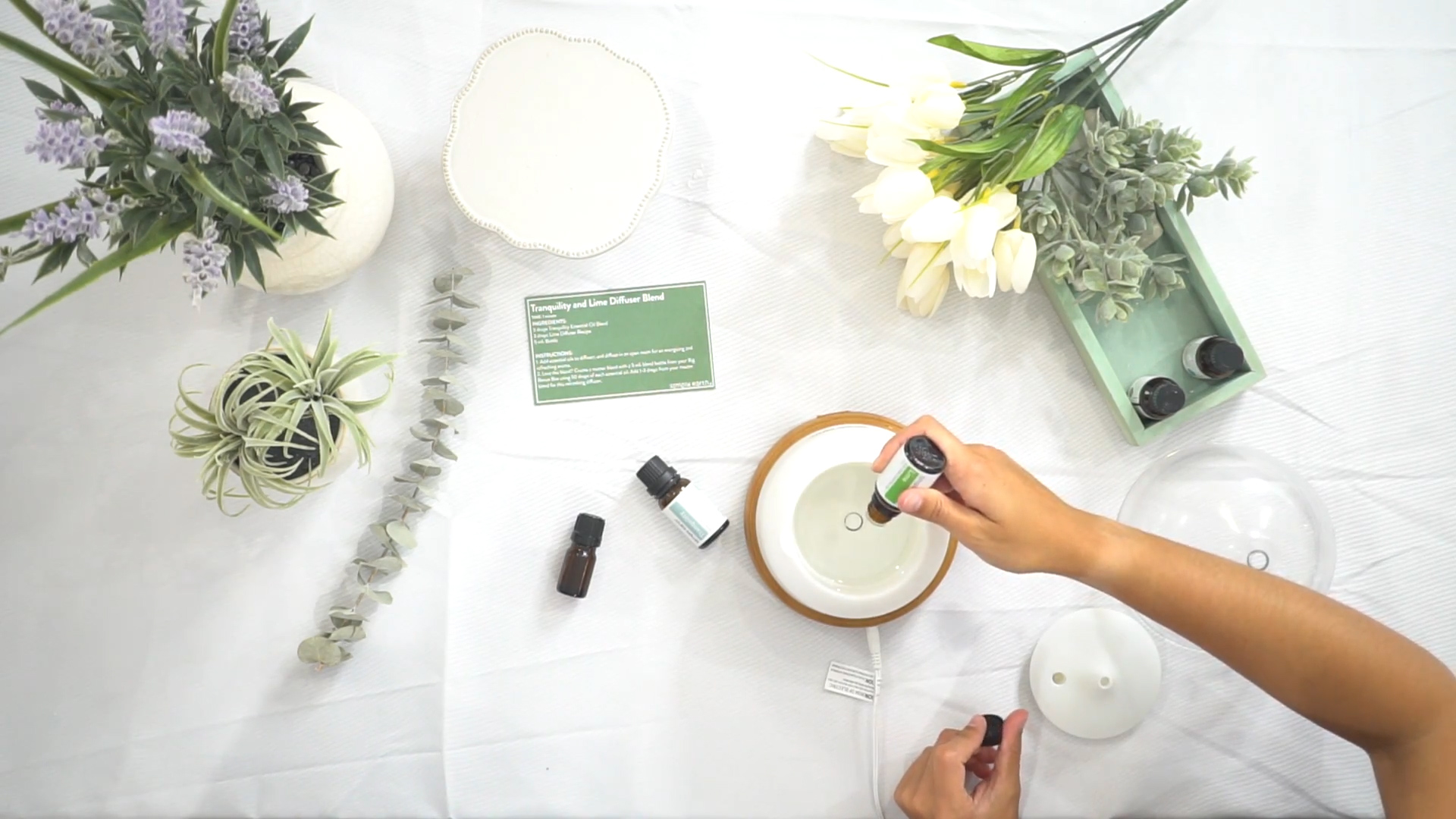 Relaxing Diffuser Blend with Tranquility & Lime Essential Oils - Simply ...