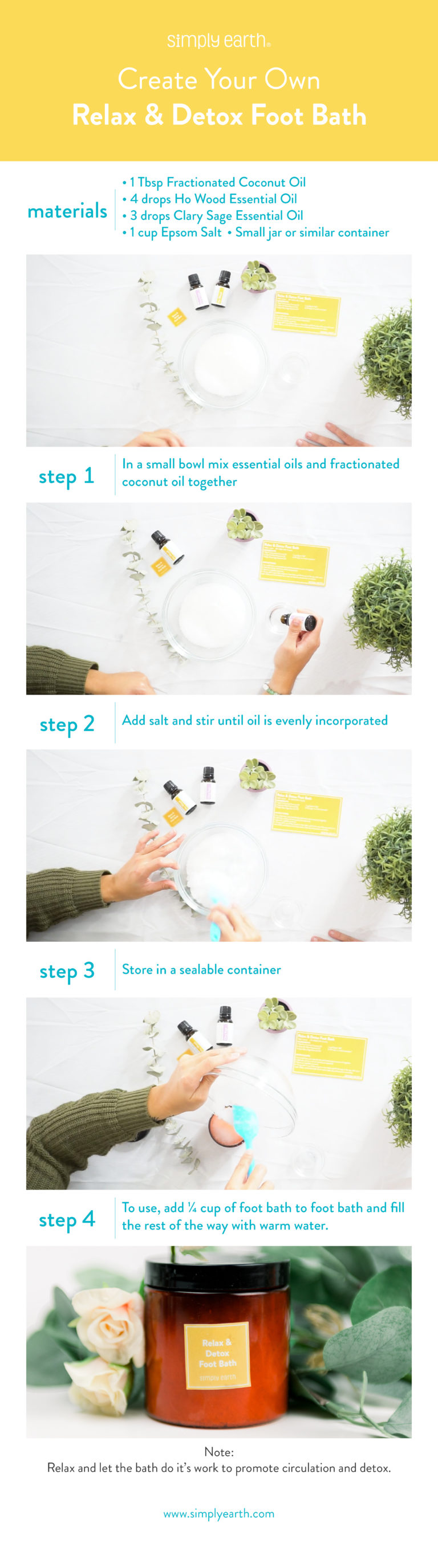 Easy DIY Relaxing Foot Bath Recipe with Essential Oils - Simply Earth Blog
