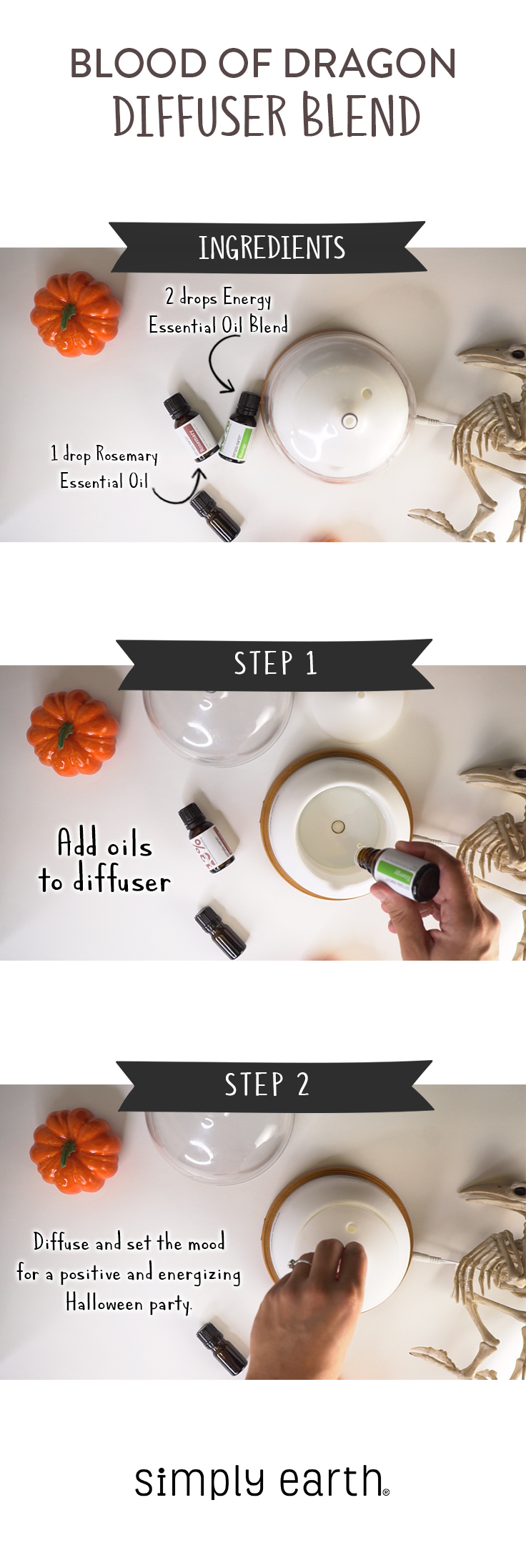 Halloween Party Essential Oil Diffuser Blend Recipe - Simply Earth Blog