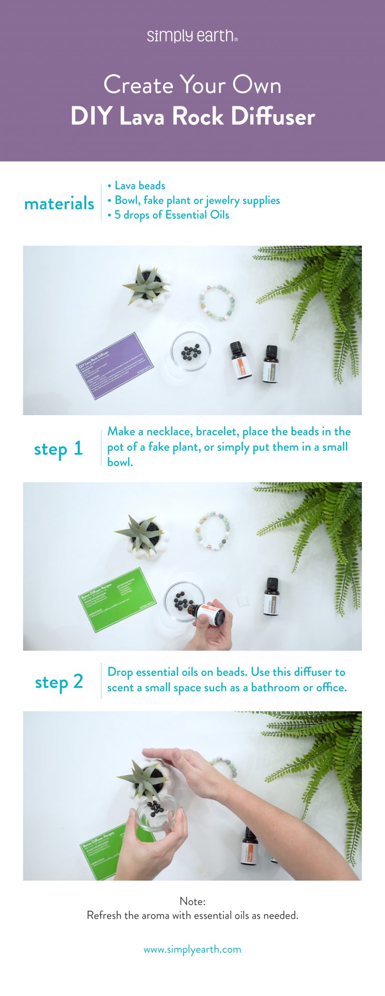 Easy DIY Lava Rock Diffuser That You Can Do At Home - Simply Earth Blog