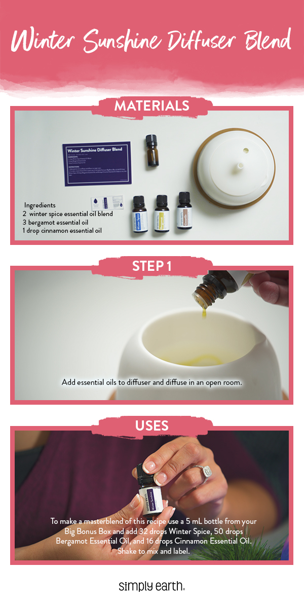 Essential Oil Diffuser Blend Recipe for Gloomy Winters - Simply Earth Blog