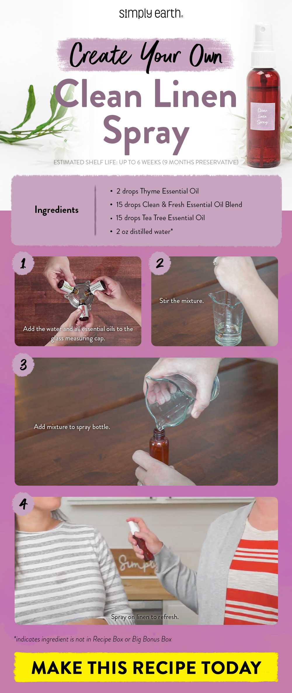 Clean Linen Spray Recipe - Simply Earth Blog