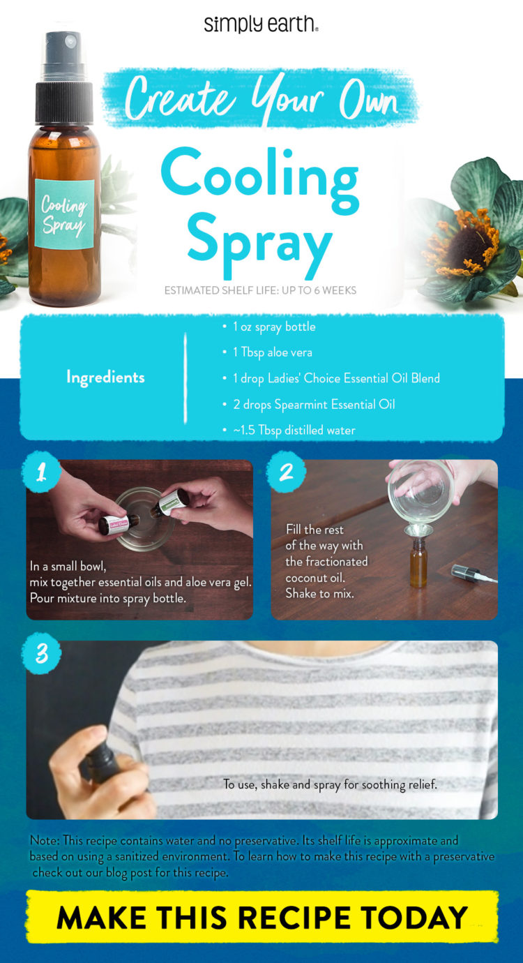 Cooling Spray Recipe with Essential Oils - Simply Earth Blog