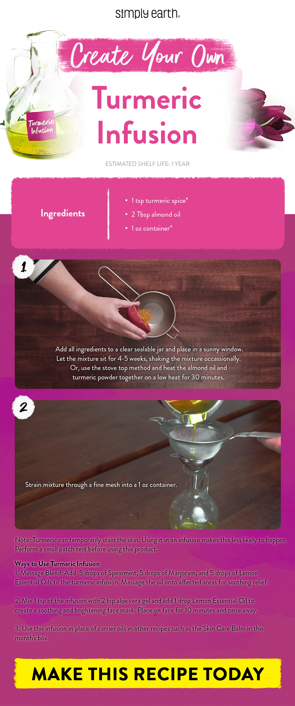 Turmeric Infusion: A Versatile Oil for Various Recipes - Simply Earth Blog