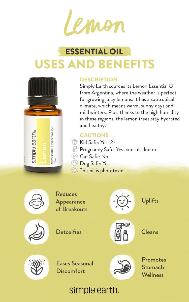 Lemon Essential Oil Benefits, Uses, and Recipes - Simply Earth Blog