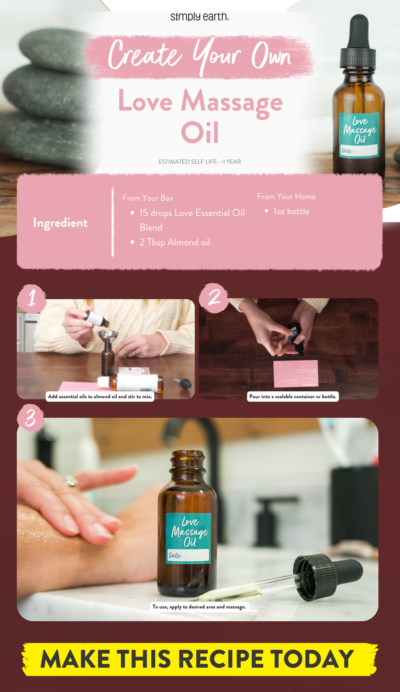 Love Massage Oil Recipe - Simply Earth Blog