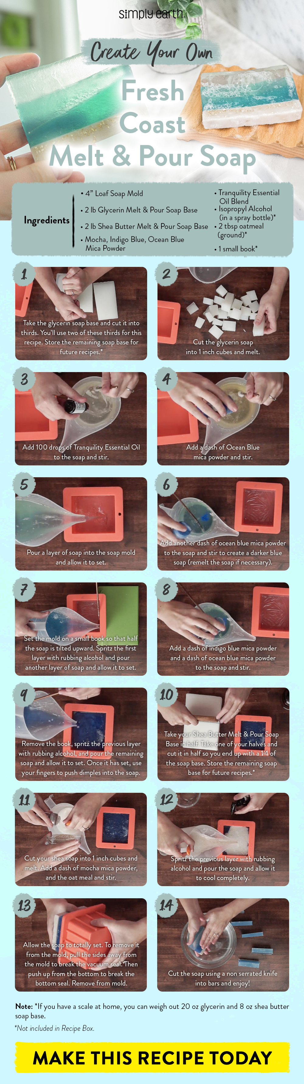 Fresh Coast Melt & Pour Soap Recipe - Simply Earth Blog