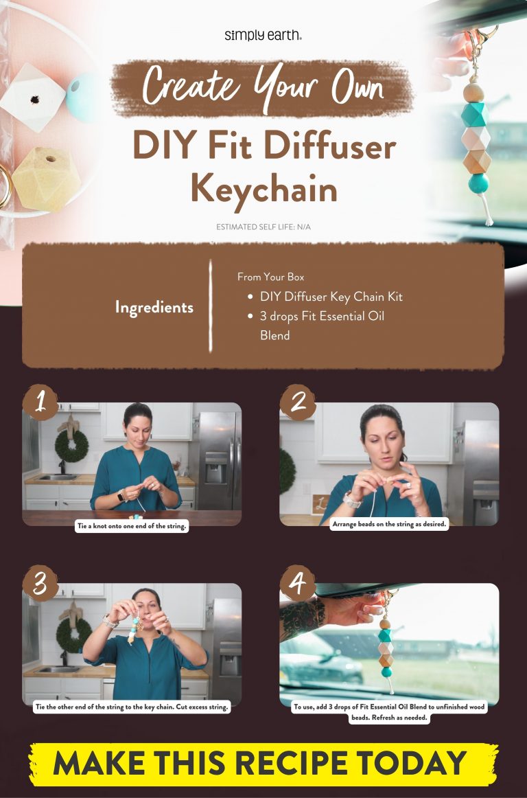 DIY Keychain Essential Oil Diffuser - Simply Earth Blog