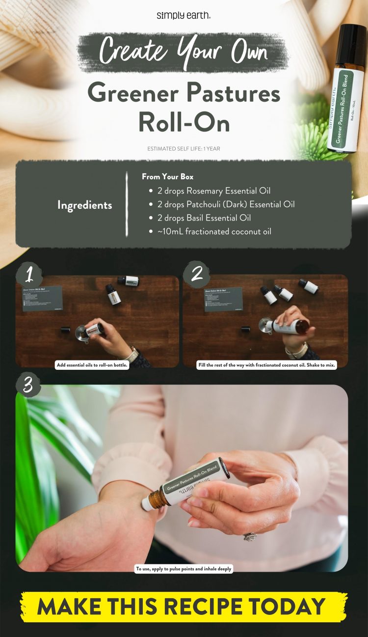 Greener Pastures Roll-On: Fresh Smelling Essential Oils - Simply Earth Blog