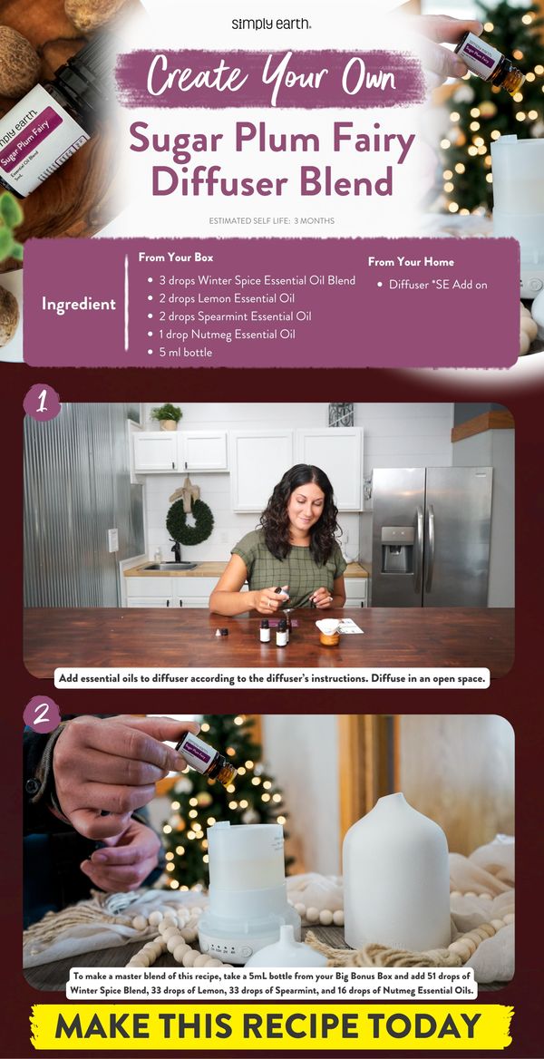 Christmas Essential Oil Diffuser Blend Recipe - Simply Earth Blog
