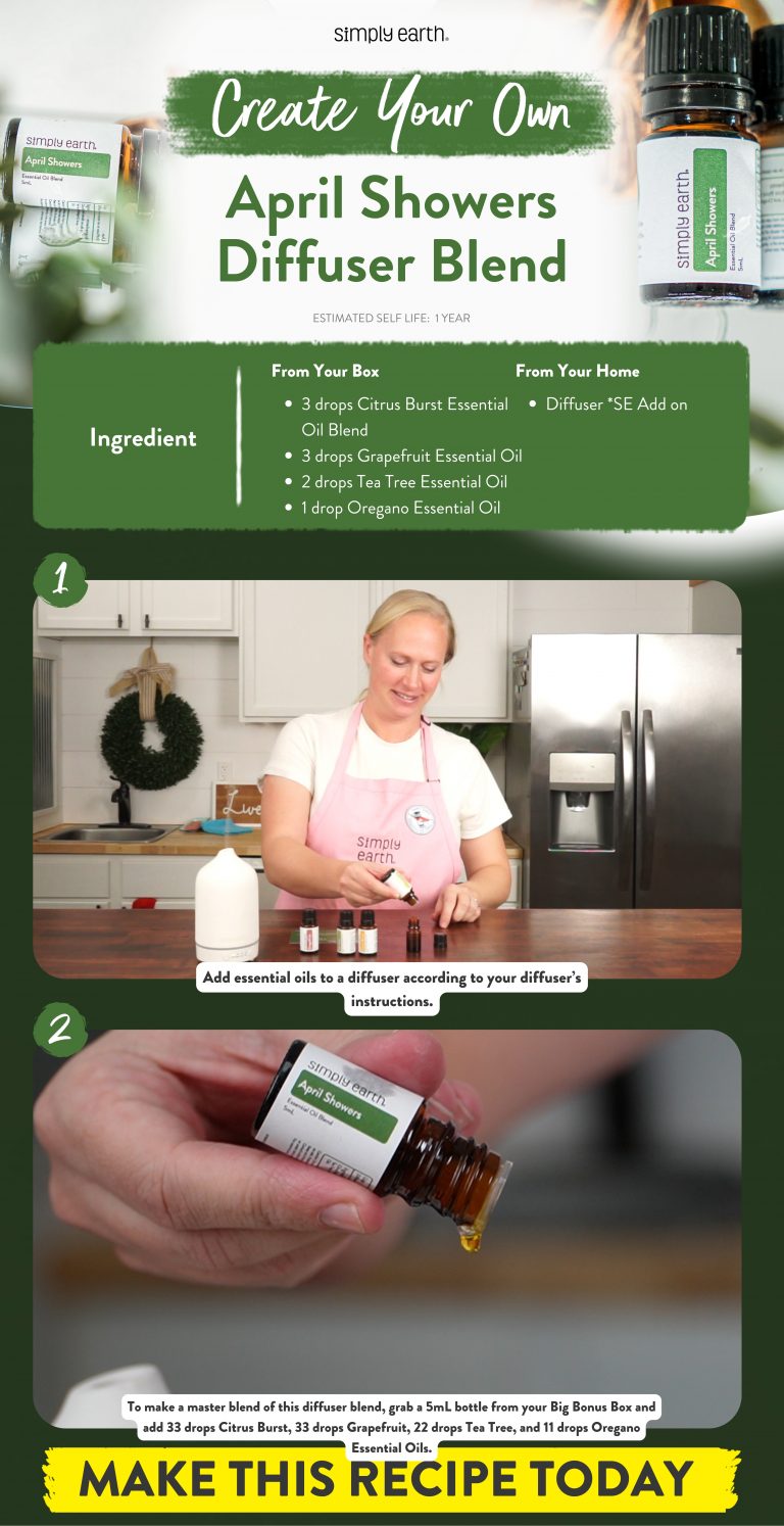 April Showers Diffuser Blend Recipe - Simply Earth Blog