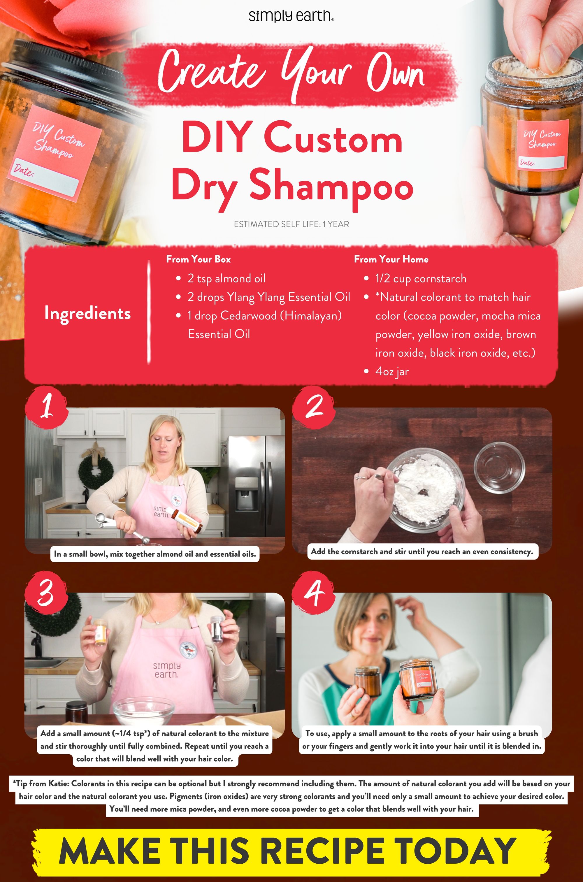 DIY Custom Dry Shampoo Recipe - Simply Earth Blog