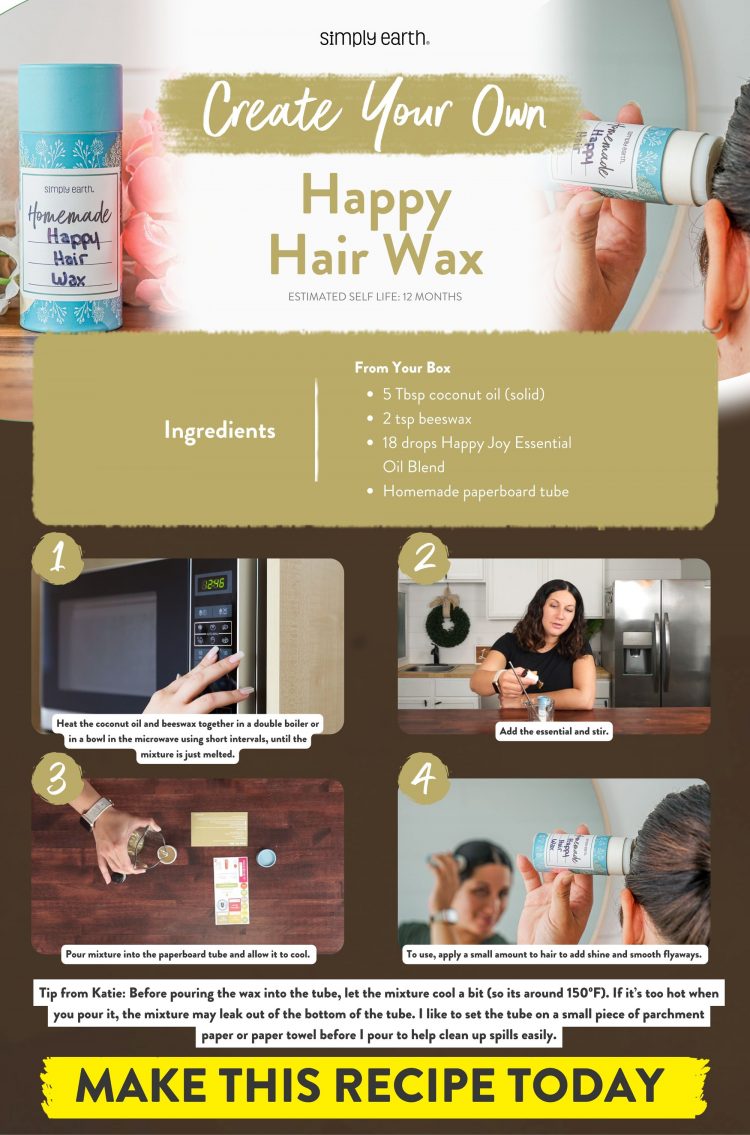 Happy Hair Styling Wax Recipe - Simply Earth Blog
