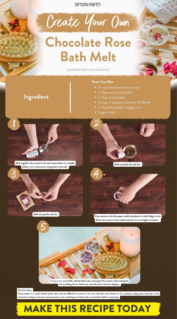 Chocolate Rose Bath Melt Recipe - Simply Earth Blog
