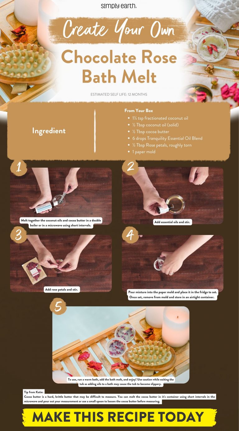 Chocolate Rose Bath Melt Recipe - Simply Earth Blog