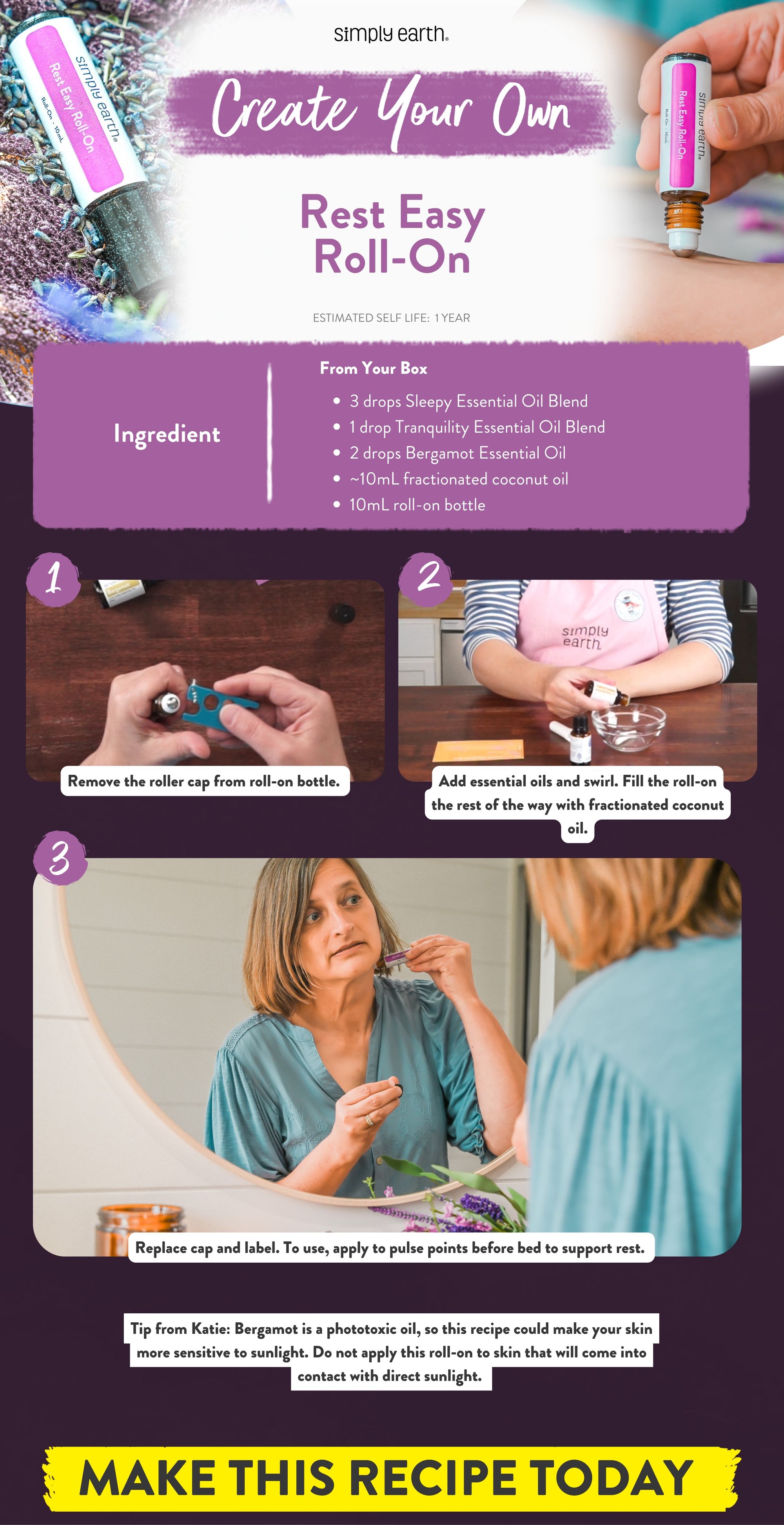 Rest Easy Essential Oil Roll-on Recipe - Simply Earth Blog