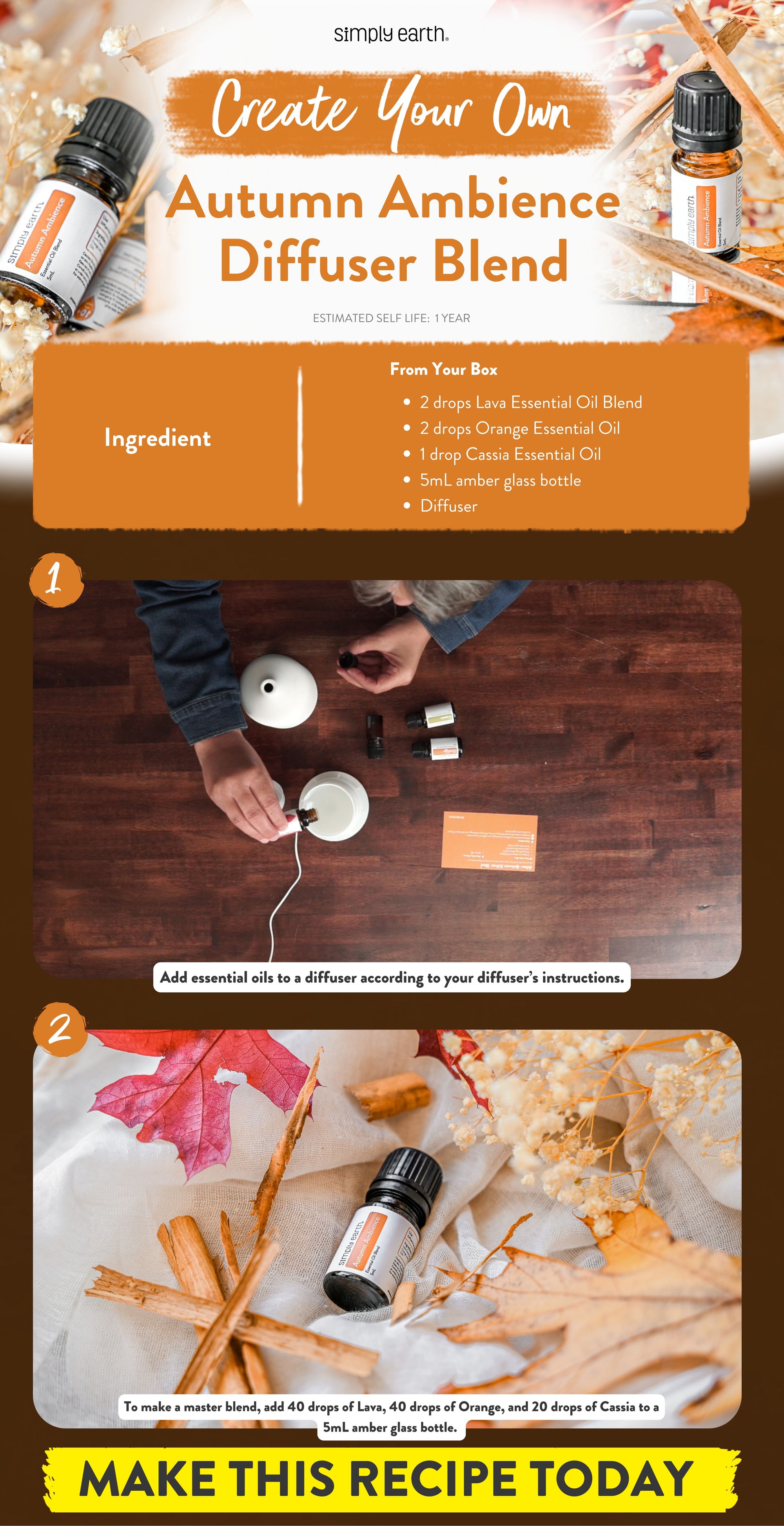 Welcome Fall with the Autumn Ambience Diffuser Blend - Simply Earth Blog