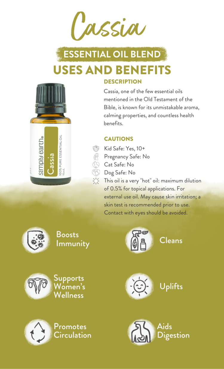 Cassia Essential Oil Benefits, Uses, and Recipes - Simply Earth Blog