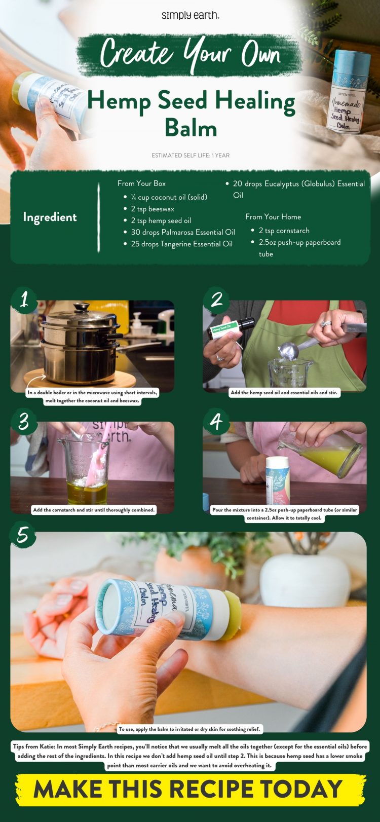 Nature’s Remedy: DIY Hemp Seed Healing Balm Recipe - Simply Earth Blog