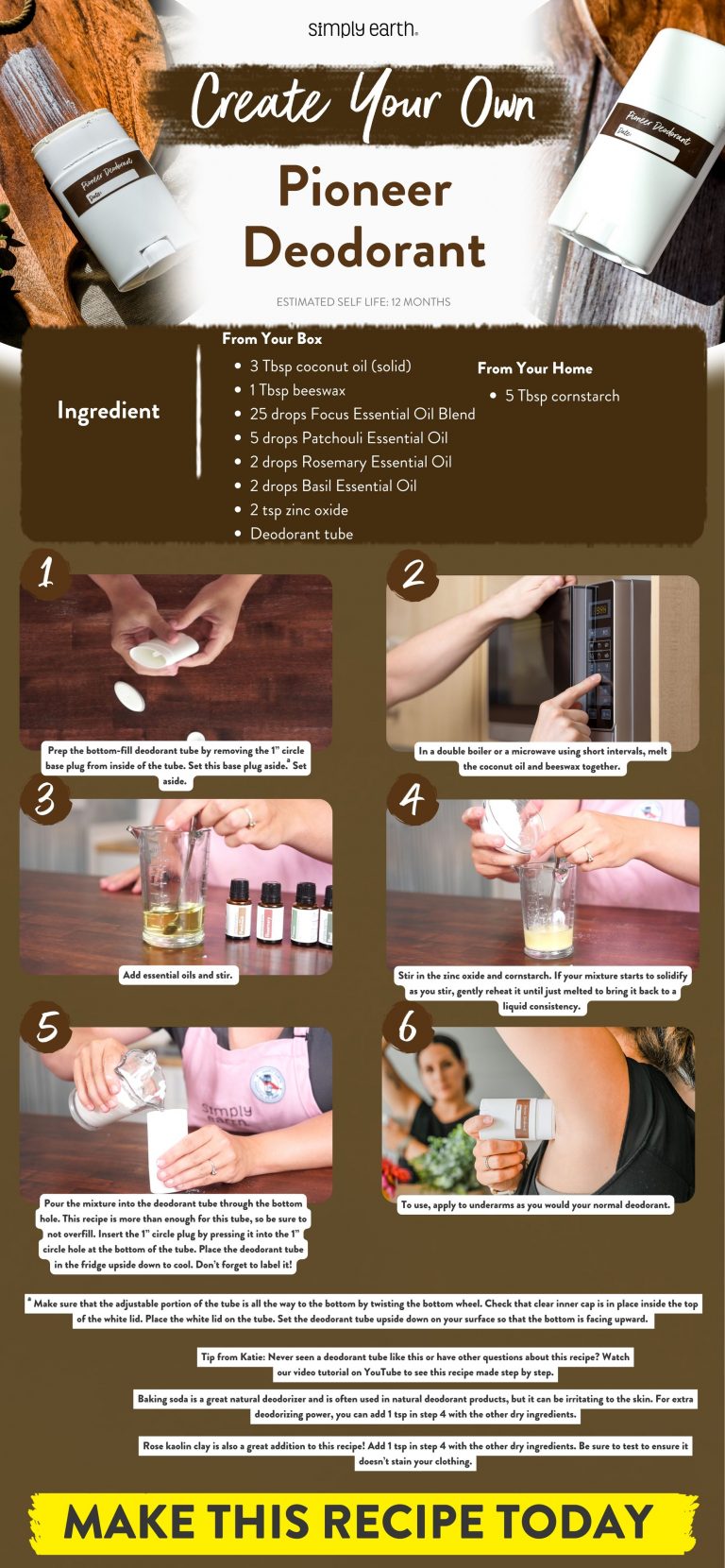 Simple Deodorant Recipe for Everyday Use - Simply Earth Blog