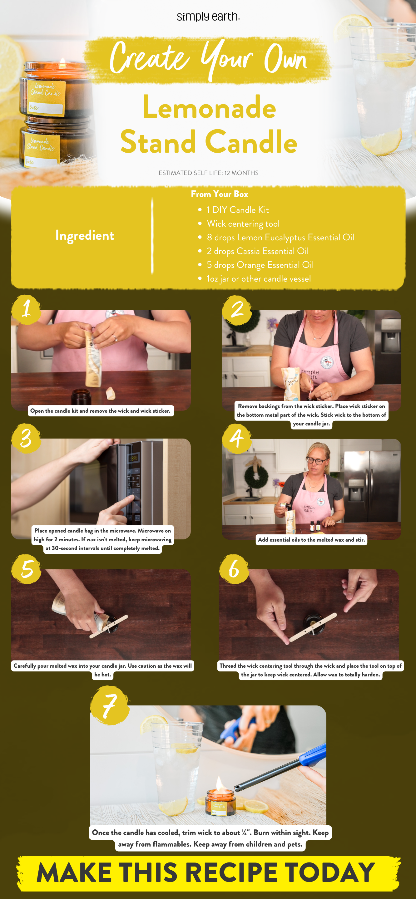 How to Craft a Refreshing Lemonade Stand Jar Candle - Simply Earth Blog