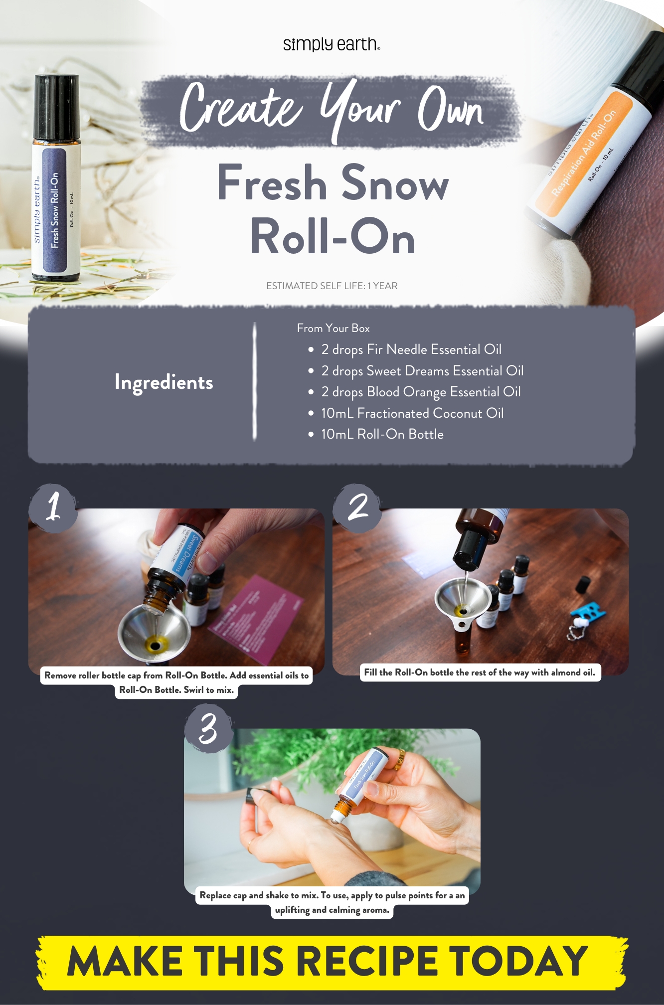 Chill Vibes in a Bottle: Fresh Snow Roll-On Recipe - Simply Earth Blog