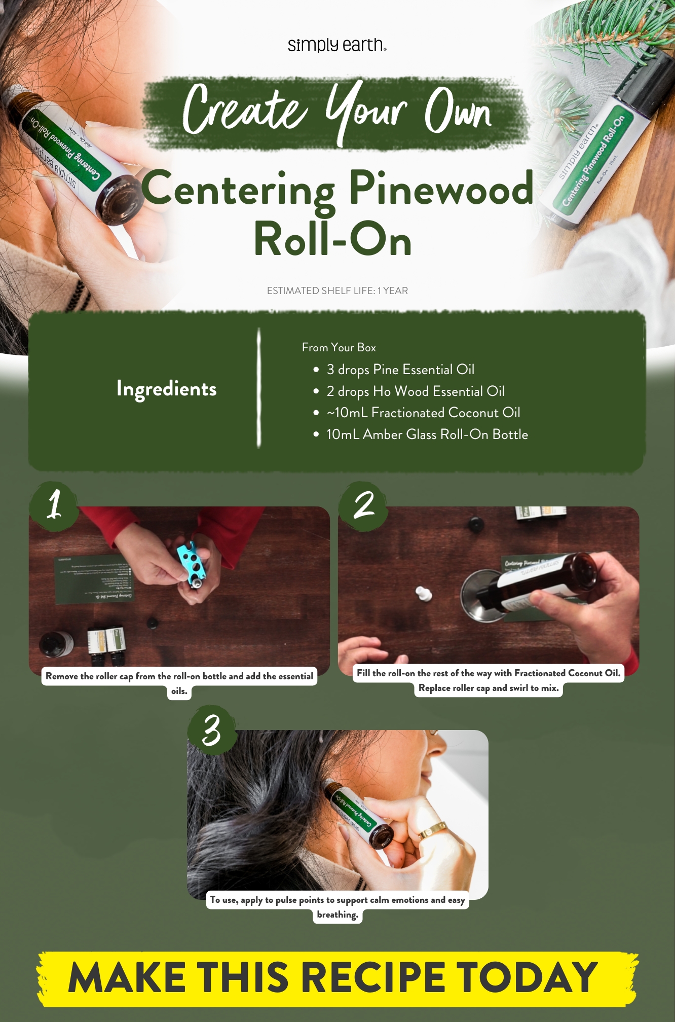 Breathe Easy with Centering Pinewood Roll-On - Simply Earth Blog