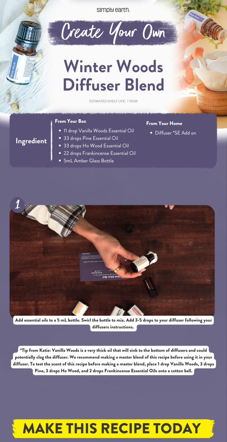 Cozy Up with the Winter Woods Diffuser Blend Recipe - Simply Earth Blog